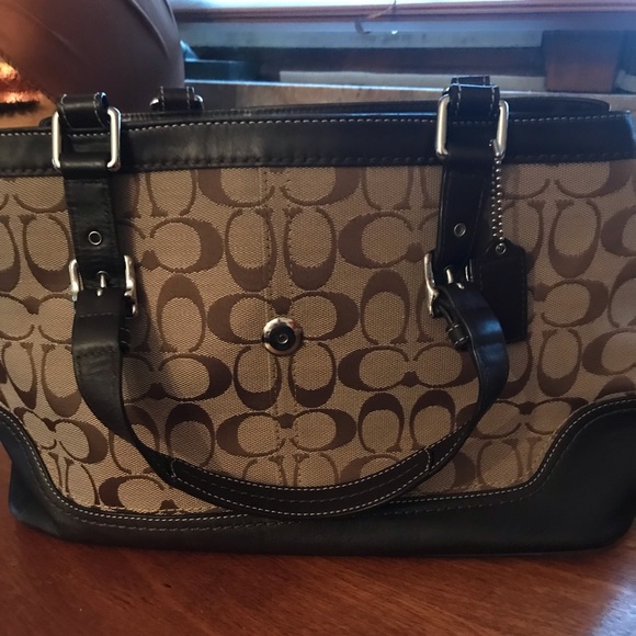 Coach | Bags | Coach Soho Logo Brown Khaki Purse | Poshmark